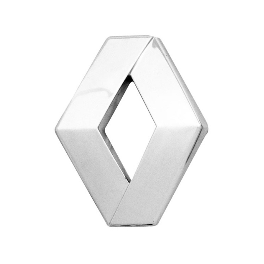 ESCUDO RENAULT 13x10.5 cm. CROMO
